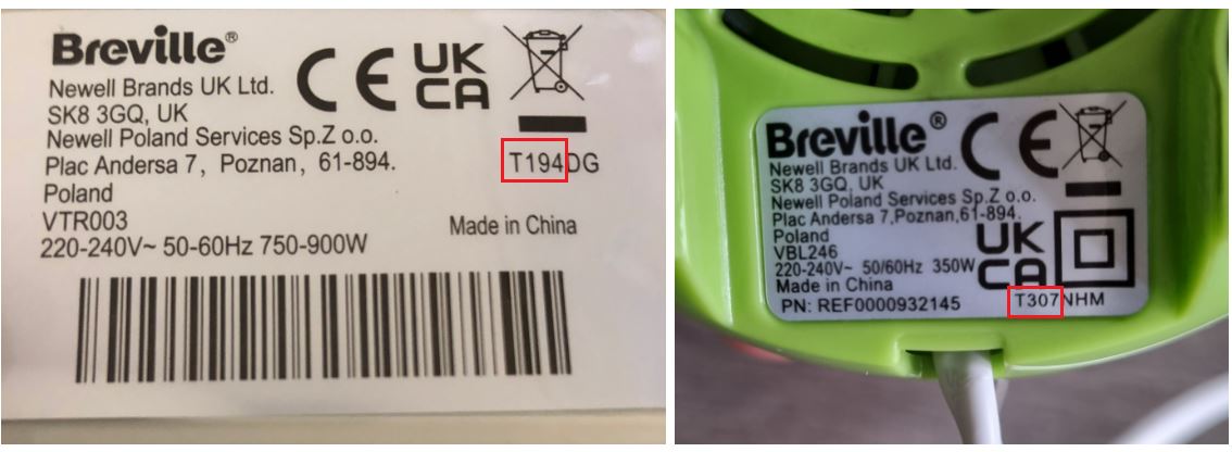 BREVILLE - WARRANTY - Where would I find the date code?